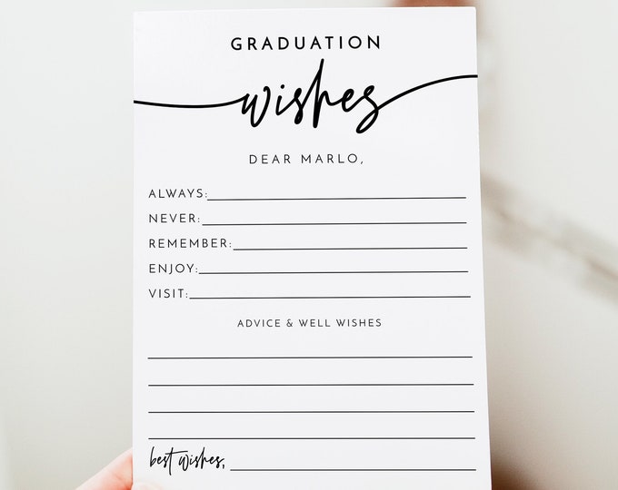 Set of 8 Graduation Party Wishing Tree Tags / Wishes for the Graduate ...