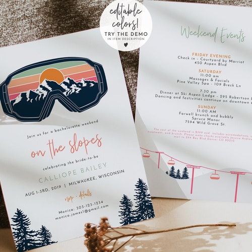 FROST Ski Bachelorette Invitation Template Snowboarding - Etsy FROST Ski Bachelorette Invitation Template Snowboarding - Etsy
