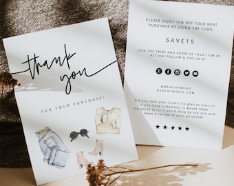 Clothing Thank You Card - Etsy