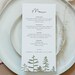 TIMBER Pine Wedding Menu Template, Forest Wedding Menu, Mountain ...