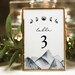 DENALI Mountain Wedding Table Number Template, Bohemian Wedding Table ...