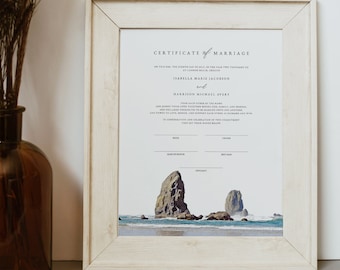 Oregon Marriage Certificate - Etsy