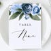 Table Number Template, Dusty Blue Table Numbers Printable, Slate Blue ...