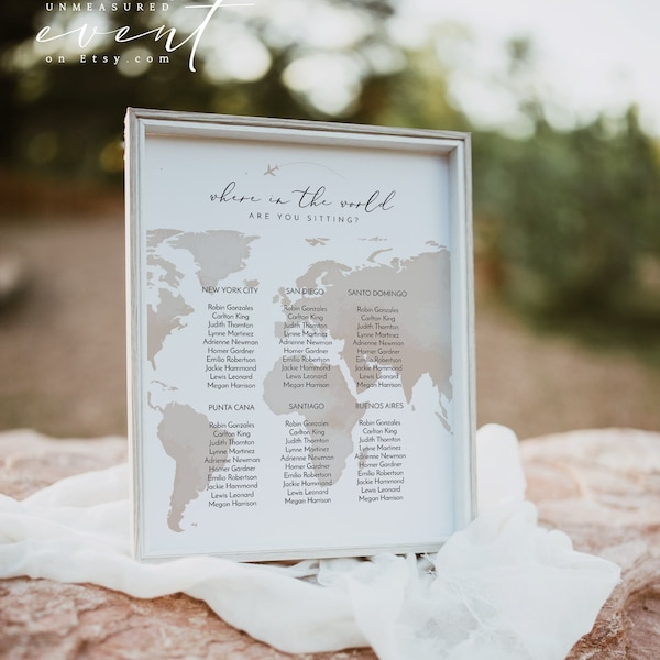 World Seating Chart - Etsy