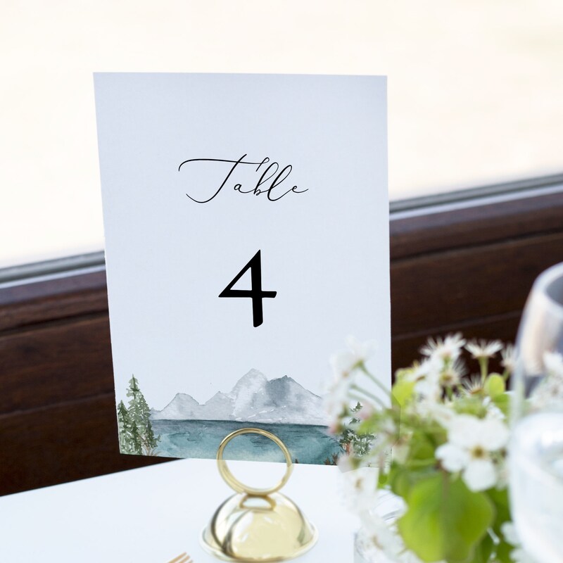 Mountain Table Numbers - Etsy
