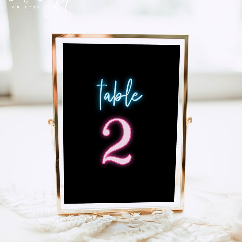 Table Number Cards - Etsy