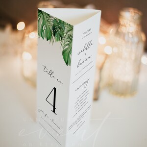 CORA Trifold Table Number Template Triangle Table Menu | Etsy