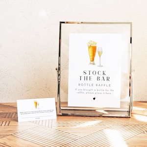 CHARLIE Bottle Raffle Sign and Raffle Ticket Template, Stock the Bar ...