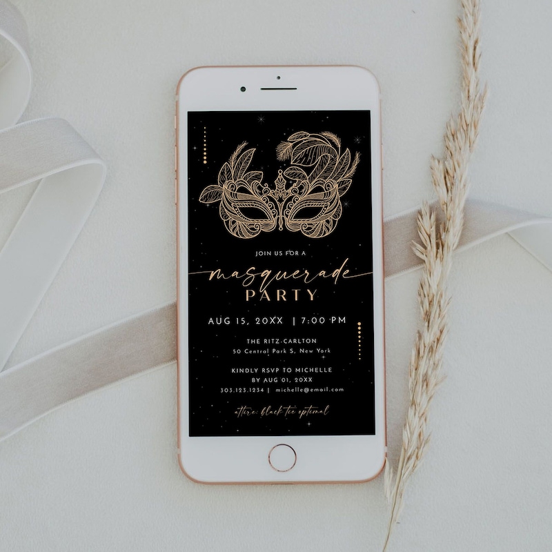 Masquerade Invitations - Etsy
