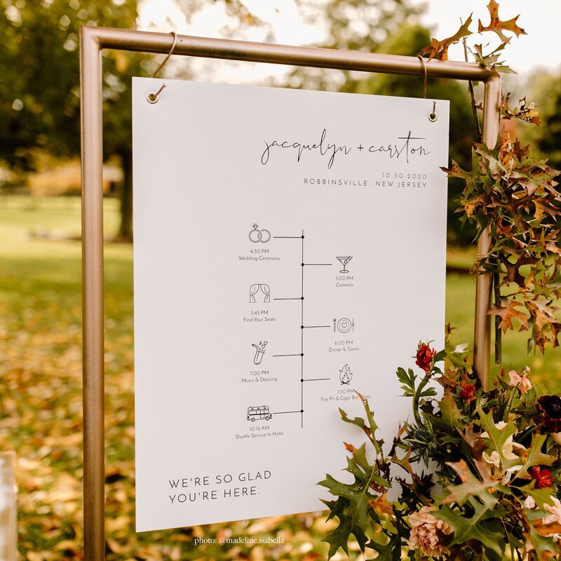 Wedding Timeline Sign - Etsy