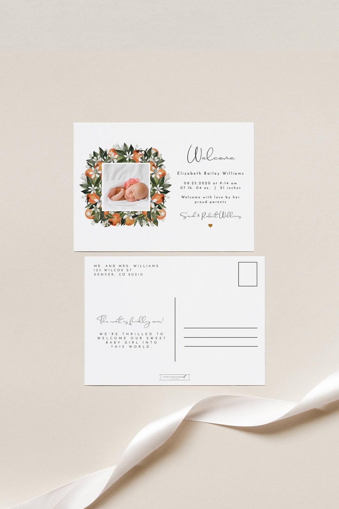 Plantilla de anuncio de nacimiento de foto, anuncio de nacimiento de ...