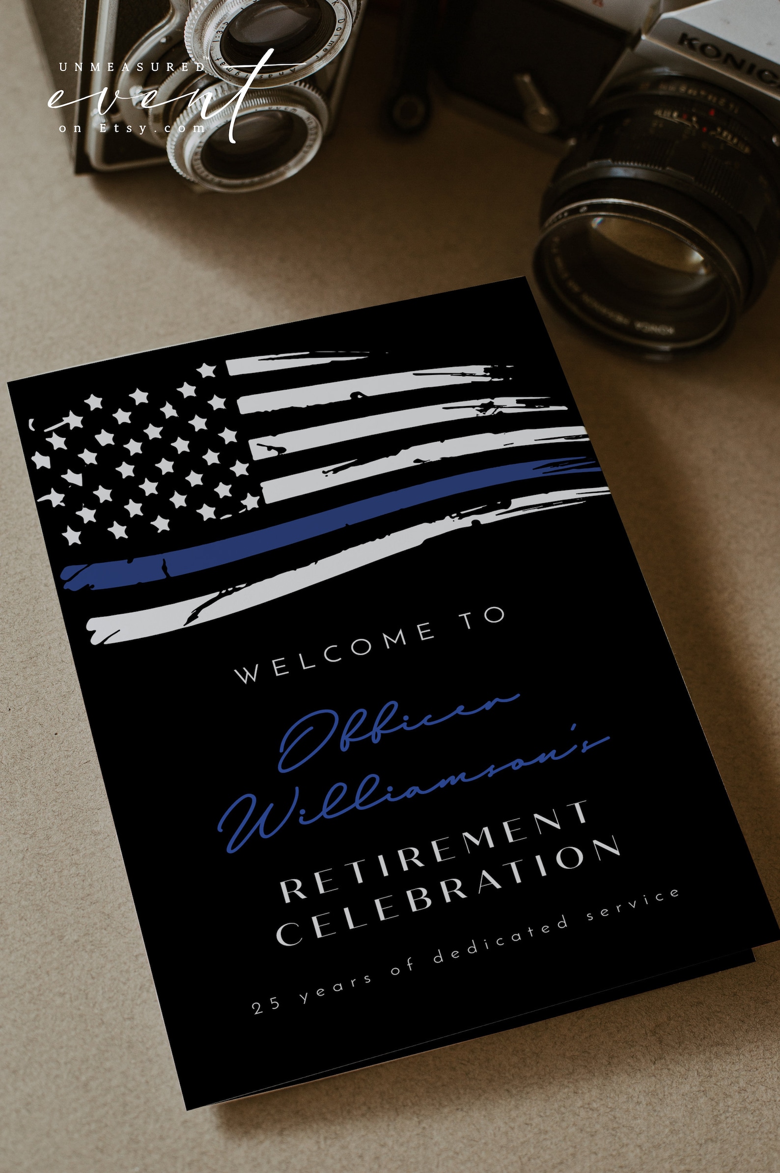 POLICE Retirement Program Template Folded Retirement Program - Etsy