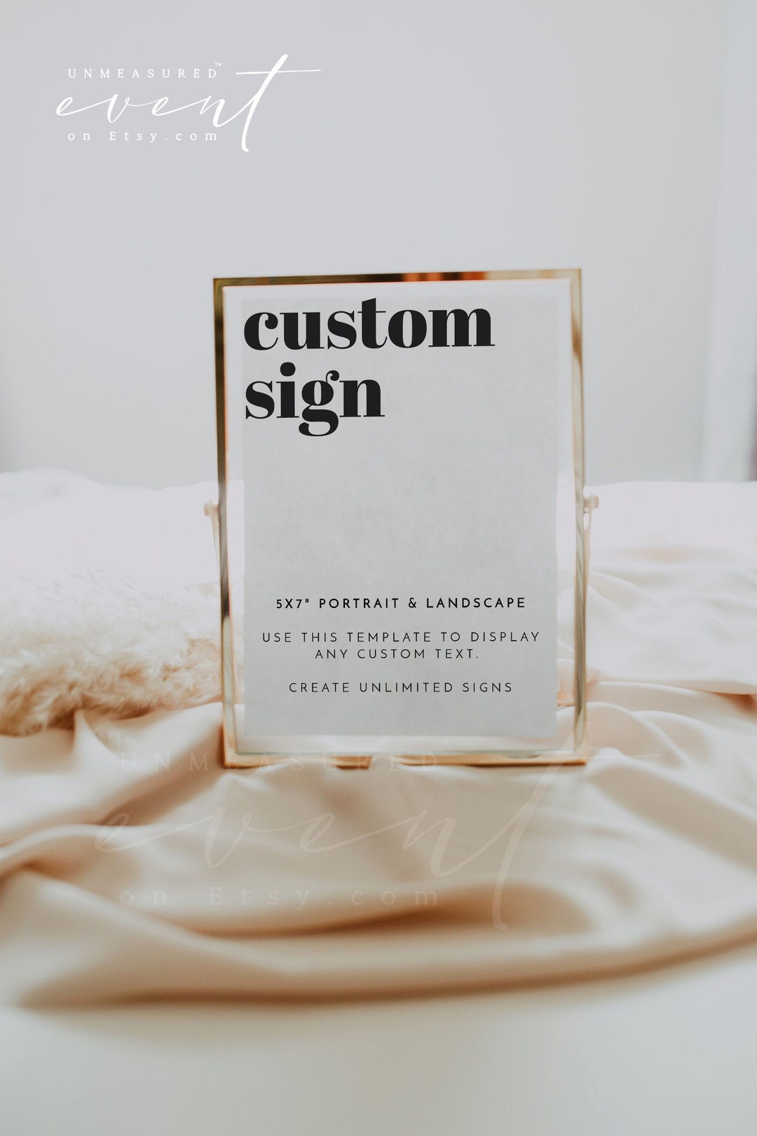 Custom 5x7 Sign Template Retro Wedding Signage - Etsy