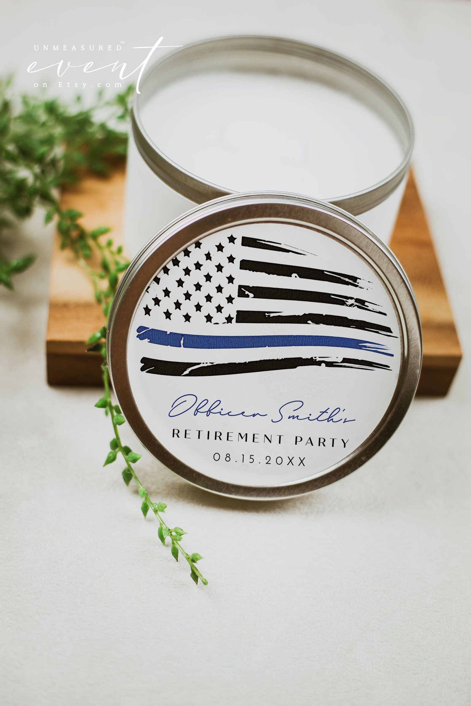 POLICE Round Sticker Template, Thin Blue Line Favor Sticker Printable ...