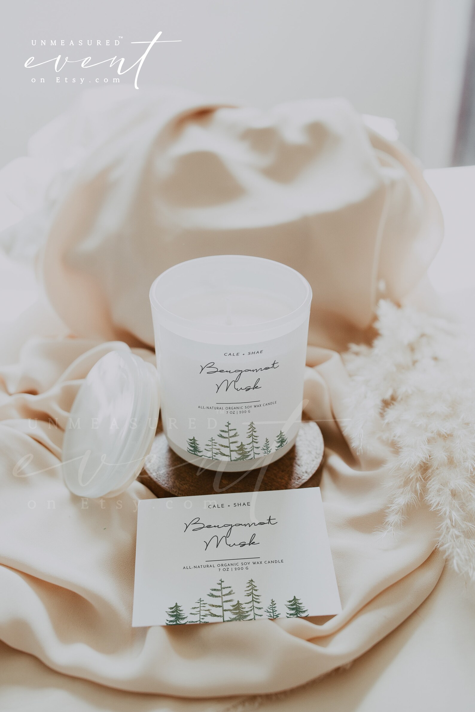 TIMBER Pine Candle Label Template Rustic Forest Candle - Etsy