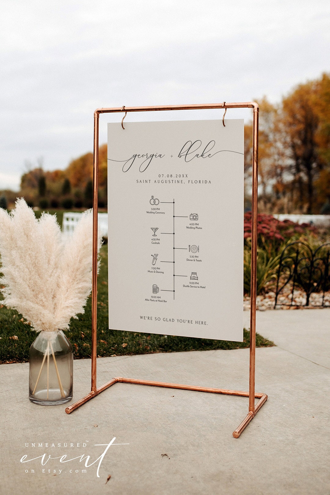 Wedding Timeline Template Wedding Timeline Sign Printable - Etsy