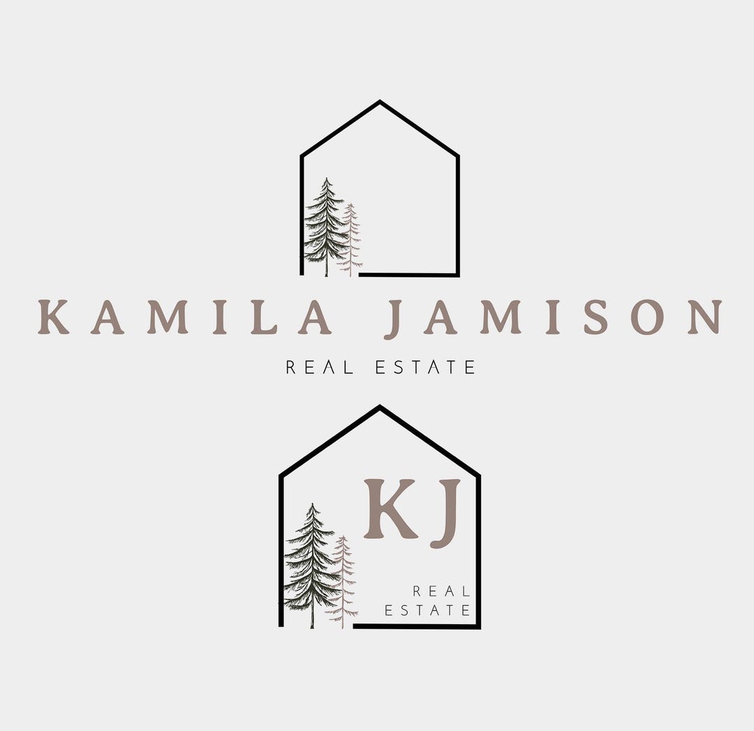 PINERY Pine Tree Real Estate Logo Template, Tree Real Estate Agent Logo ...