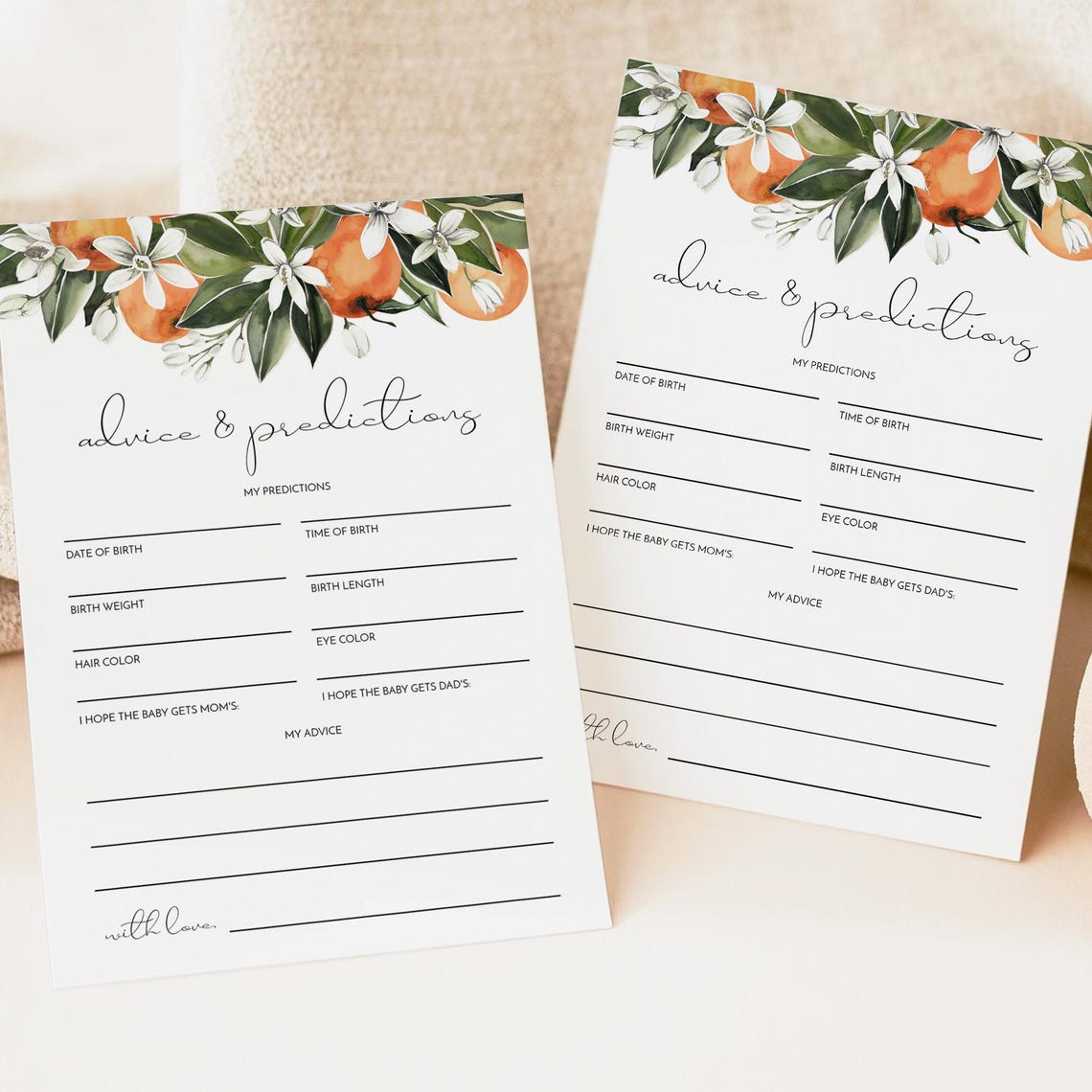 CALLIOPE PRINTED + SHIPPED Baby Shower Game, Baby Advice and ...