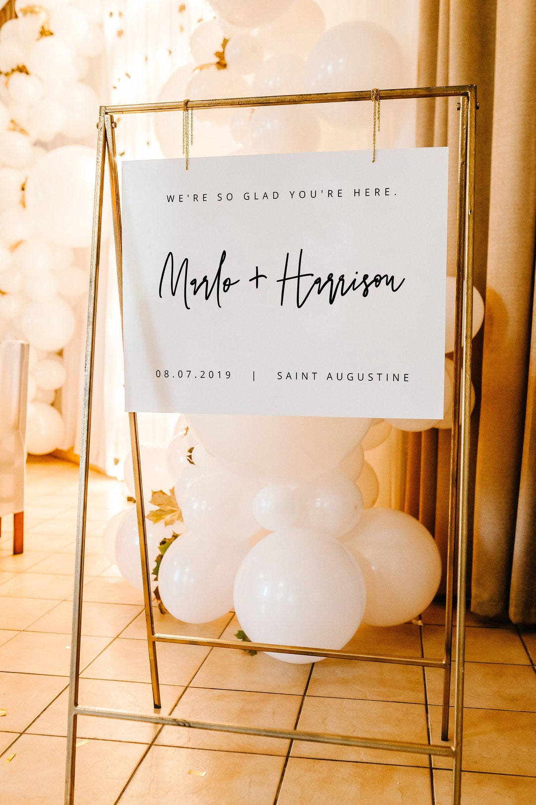 Modern Wedding Welcome Sign Template, Minimal Wedding Welcome Sign ...