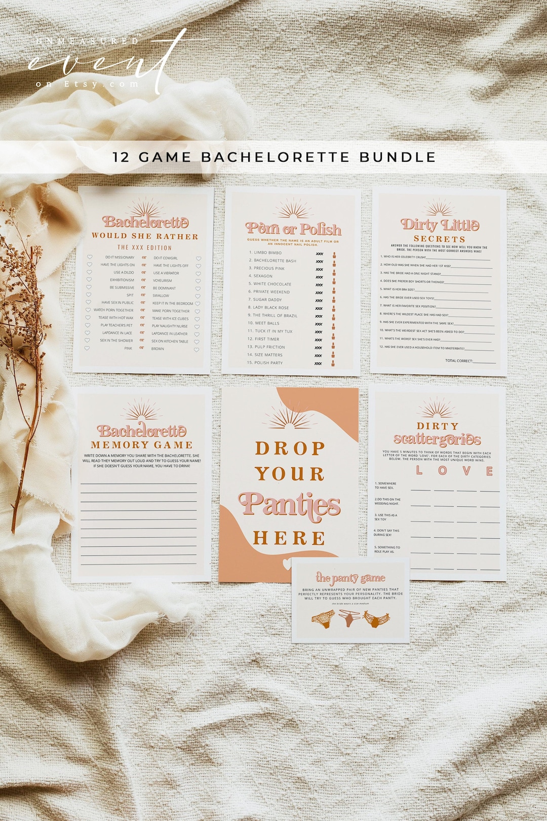 Bachelorette Game Bundle, Retro Bachelorette Games, Printable ...