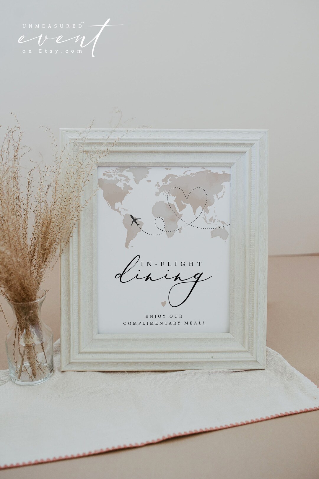 In-flight Meal Sign Printable Airplane Baby Shower Food Table - Etsy