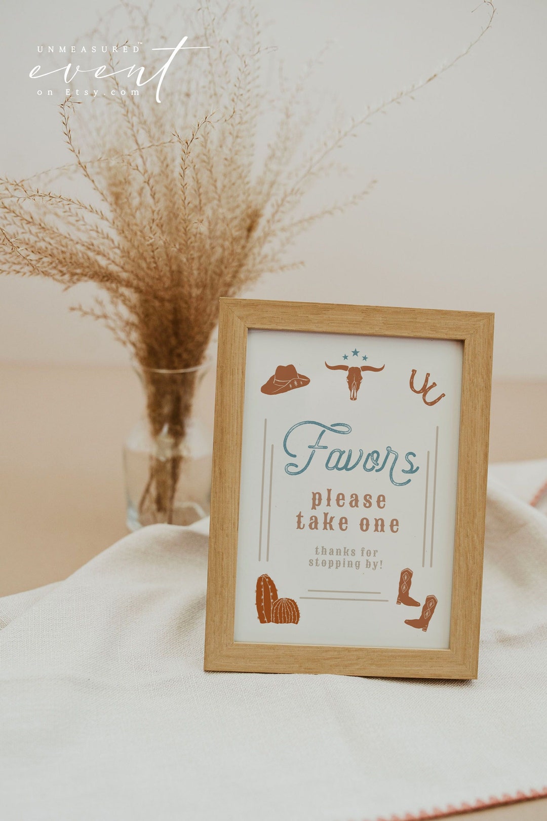 Rodeo Favor Sign Template, 1st Rodeo Birthday Favor Sign Printable ...