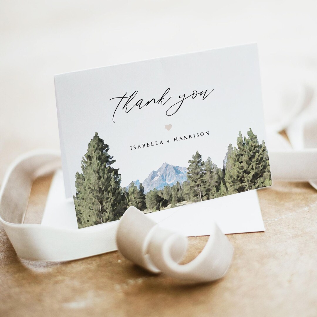 TETON NATIONAL PARK Thank You Card, Printable Thank You Card, Thank You ...