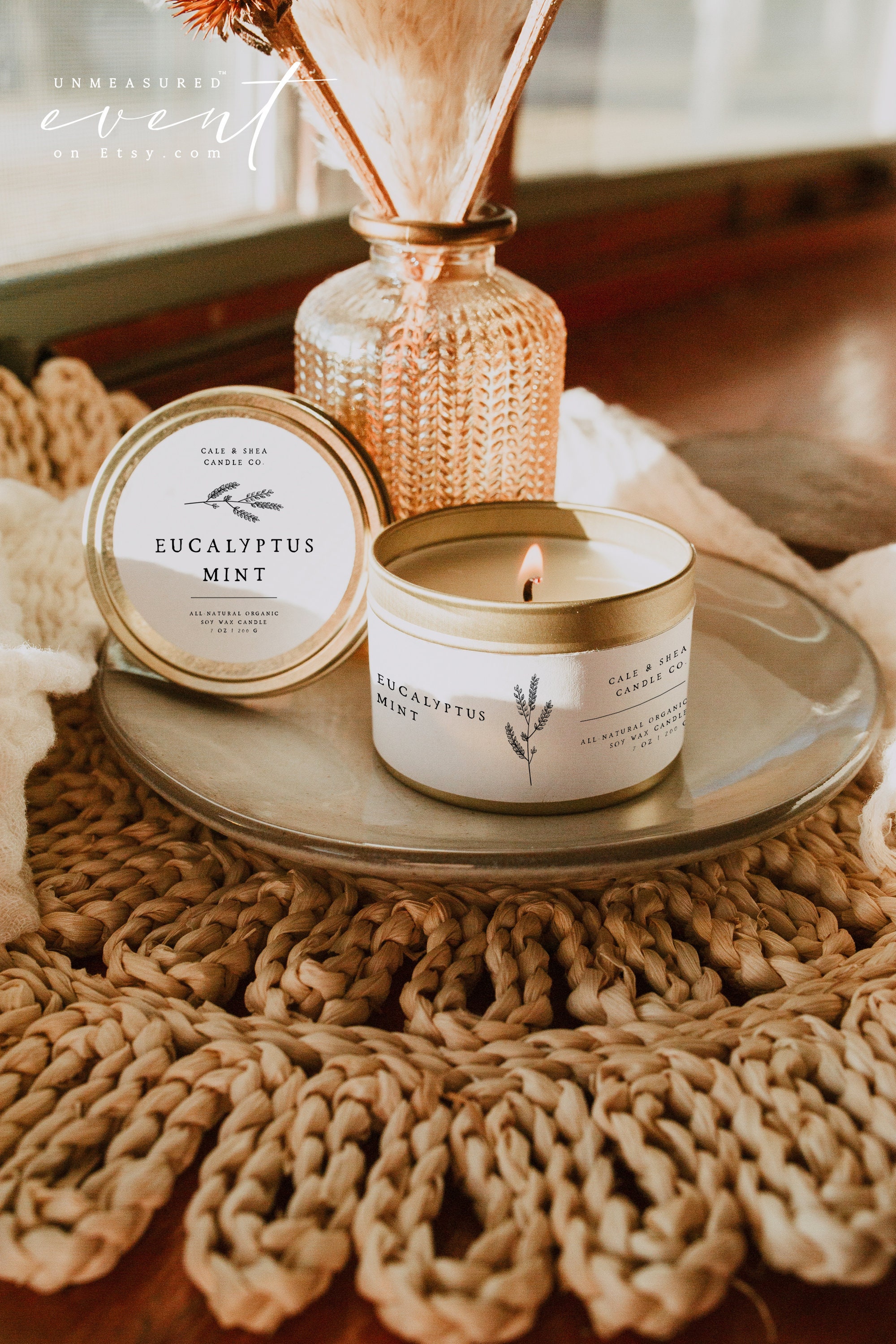 APOTHECARY Candle Label Template, Rustic Botanical Candle Labels ...