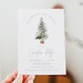 Minimalist Christmas Party Invitation Template, Modern Watercolor ...
