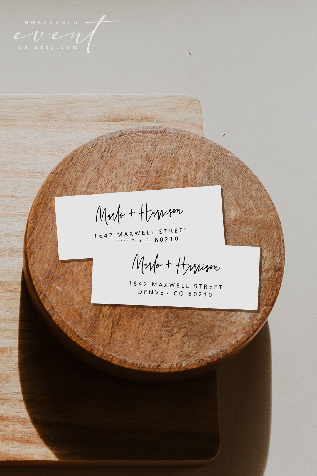 MARLO Modern Wedding Address Label Template, Contemporary Wedding ...