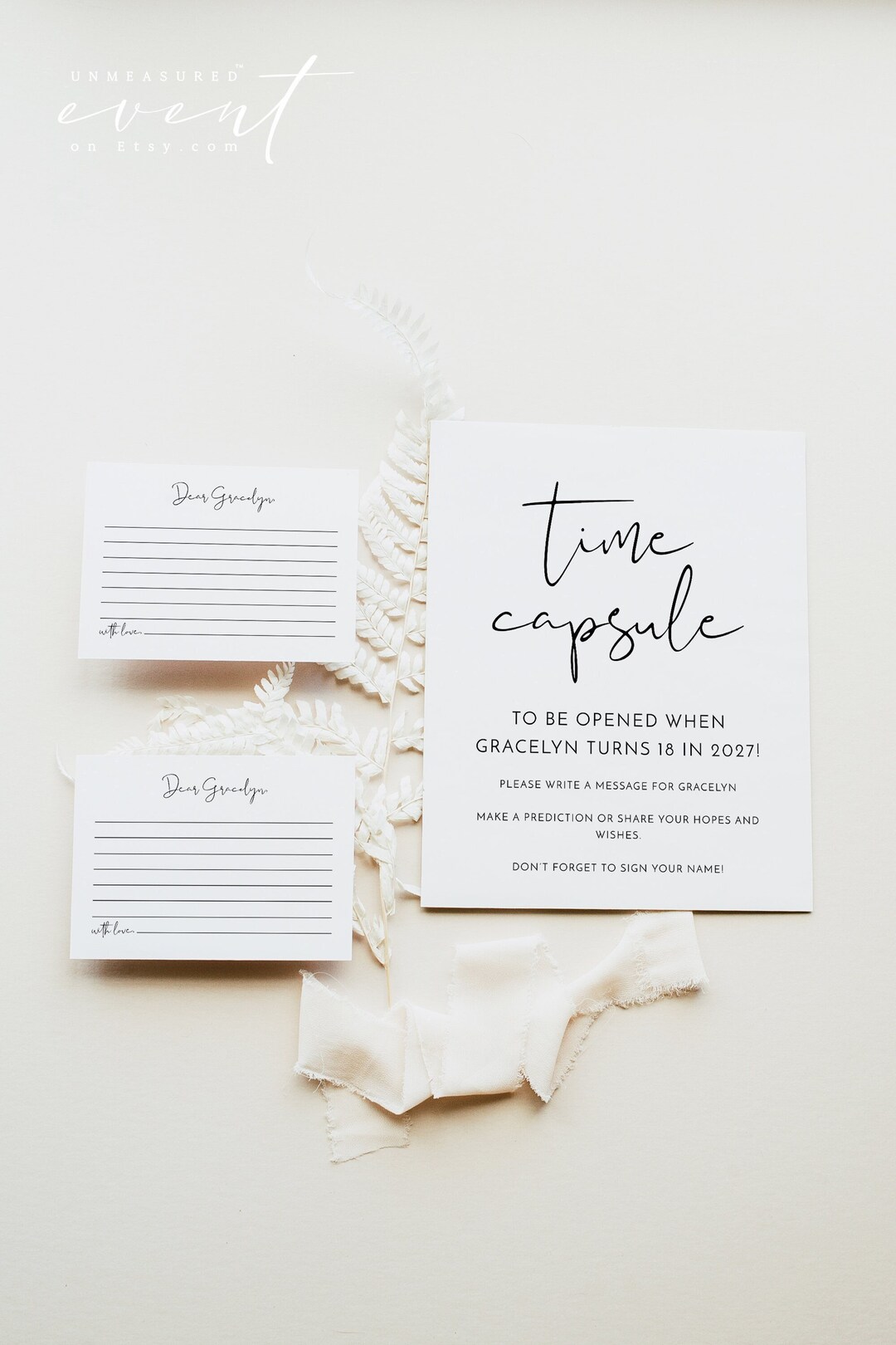 ADELLA Minimalist Time Capsule Template, Modern Time Capsule First ...