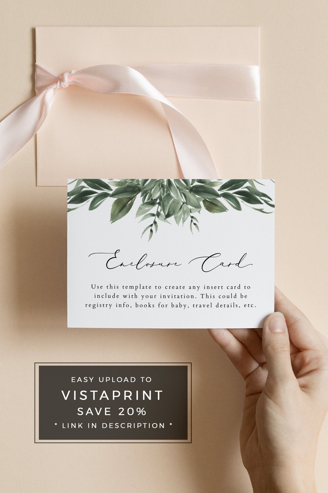 LANA Enclosure Card Template, Instant Download Enclosure Card ...