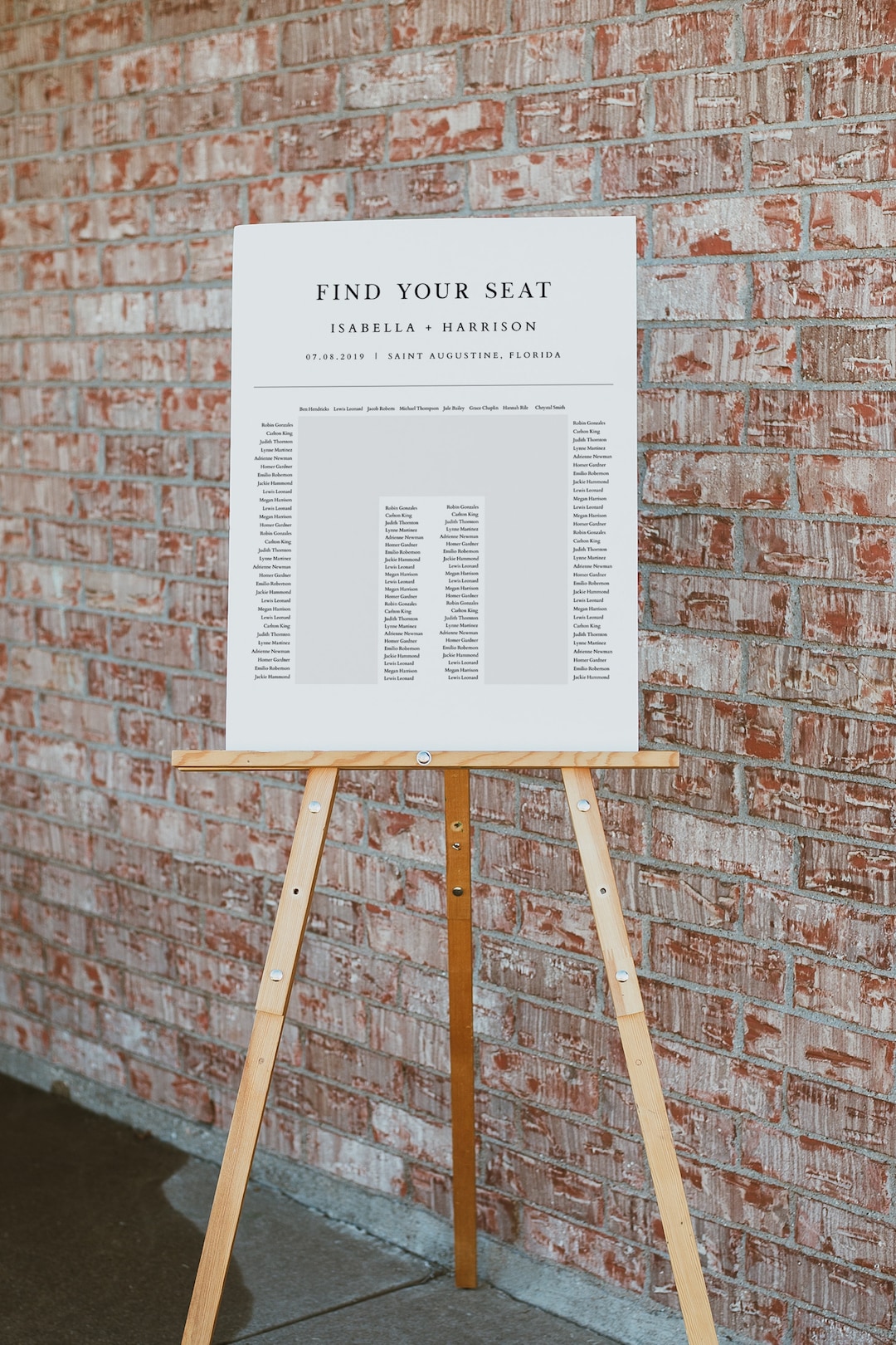 HARPER Minimalist U-shaped Seating Chart Template Horseshoe - Etsy