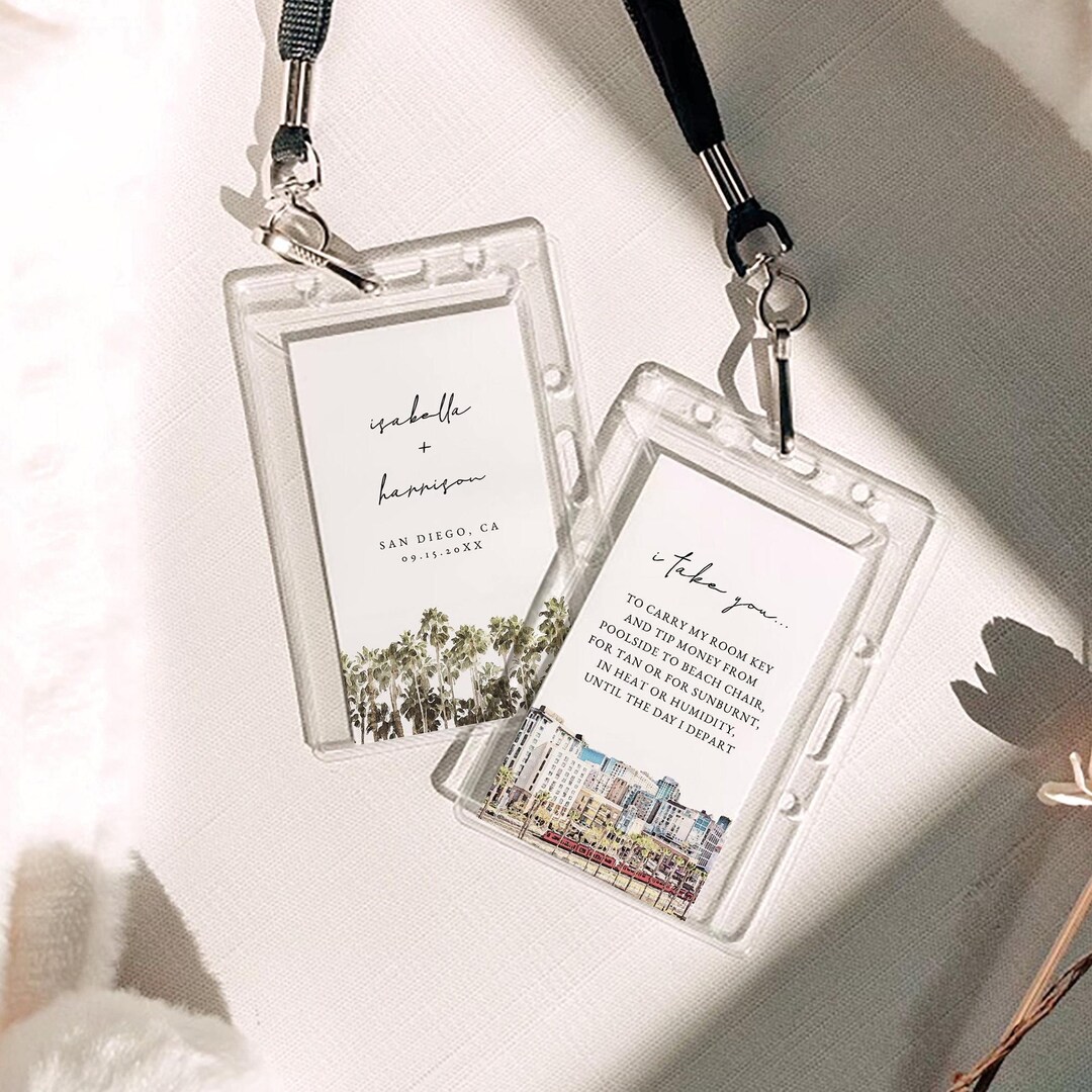 Room Key Card Tag Template, Printable Destination Key Card Pocket ...