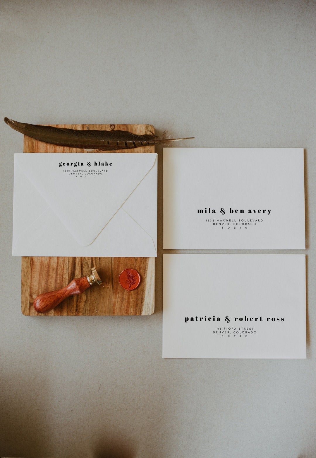 Modern Wedding Envelope Address Template, Minimalist Printable Wedding ...