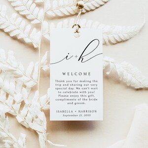 Welcome Tag Template, Wedding Welcome Bag Tag Printable, Wedding Favor ...