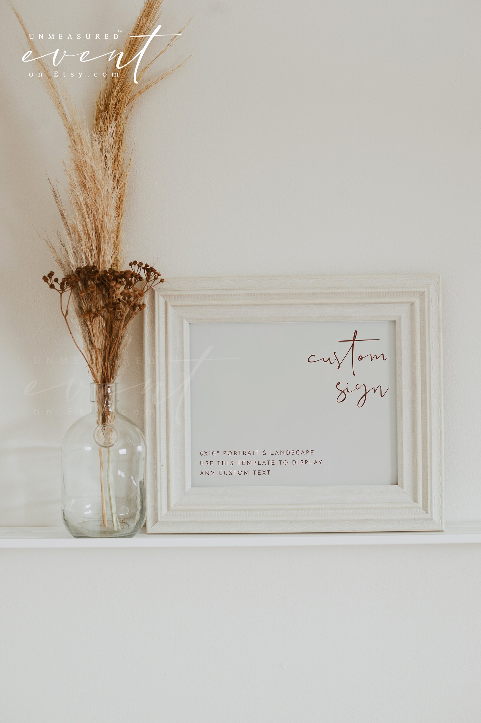 CORIANDER Bohemian Custom Wedding Sign Template Modern - Etsy