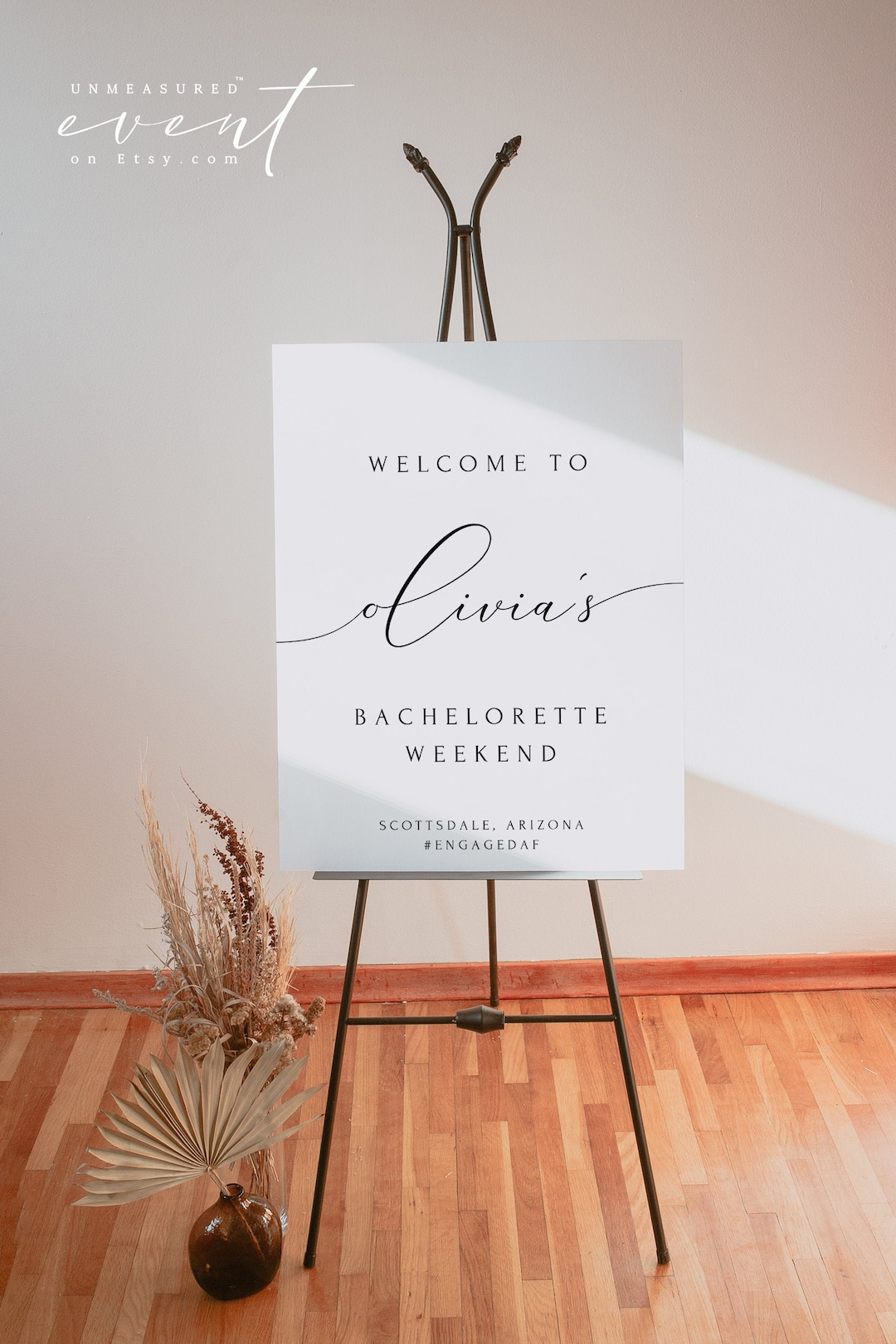 Bachelorette Welcome Sign Template, Printable Welcome Sign, Minimalist ...