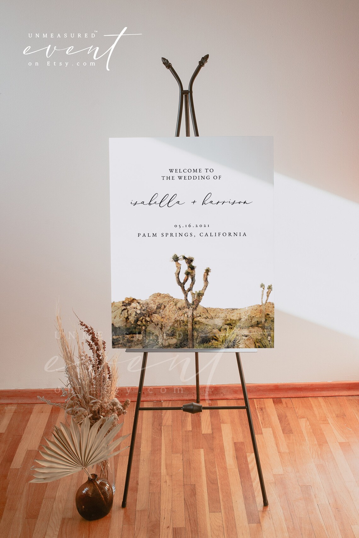 GRETA Wedding Welcome Sign Template, Joshua Tree Wedding Welcome Sign ...