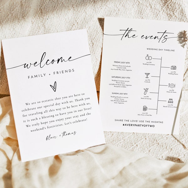Wedding Welcome Note - Etsy