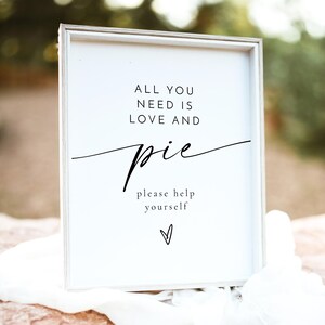 BLAIR PRINTED + SHIPPED Pie Bar Sign, All You Need is Love and Pie Sign ...