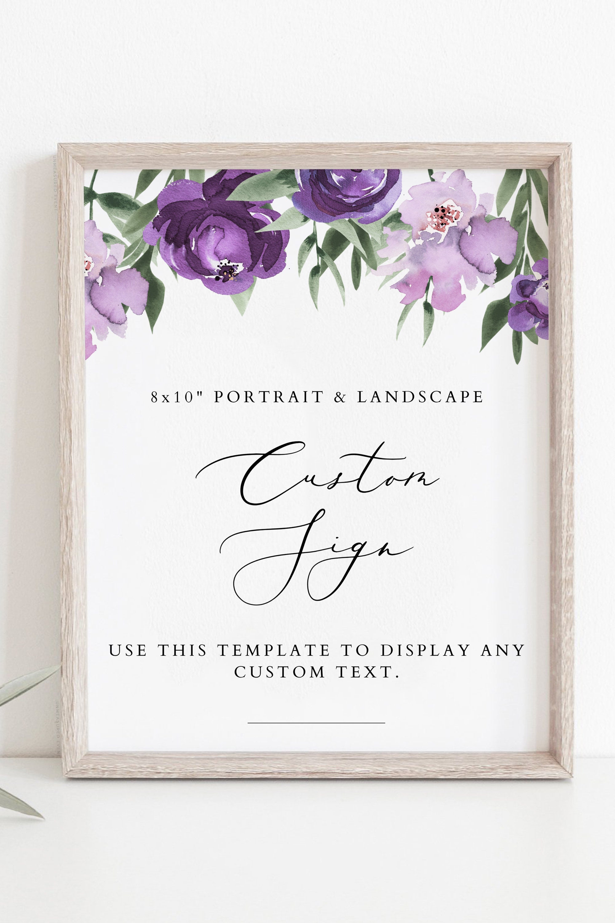 LILAH Purple Wedding Custom Sign Template Lavender Wedding - Etsy