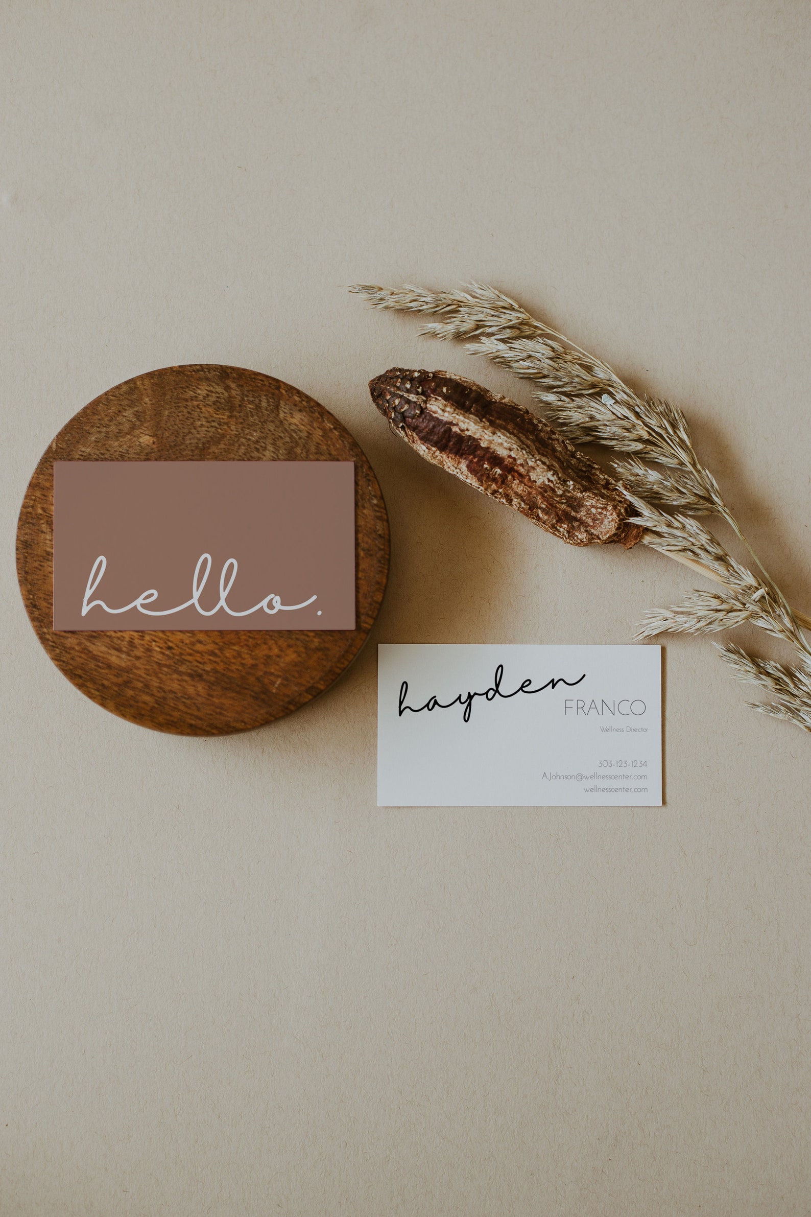 Minimalist Business Card Template Hello Business Card - Etsy