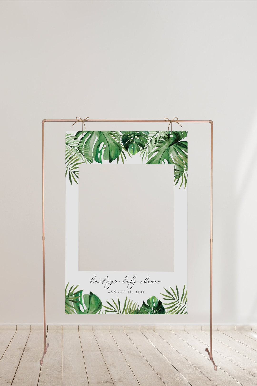 Tropical Photo Prop Frame Template, Beach Baby Shower Photo Frame Prop ...