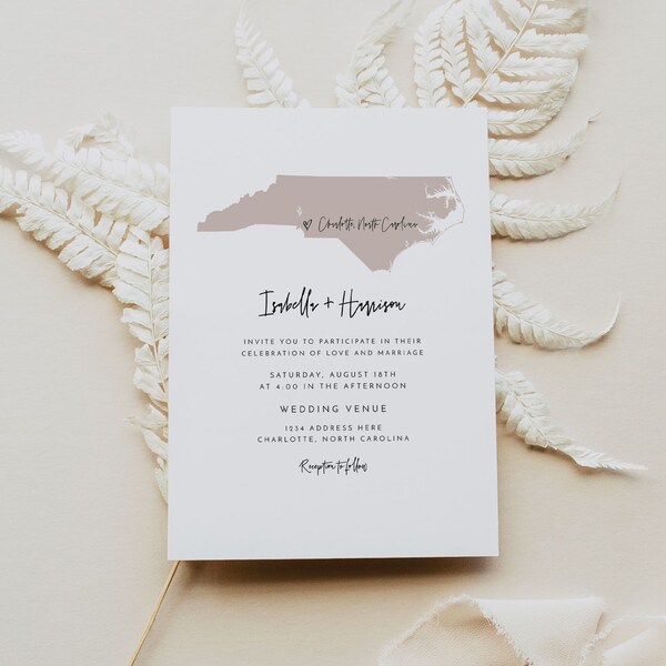 Carolina Wedding Invitation - Etsy