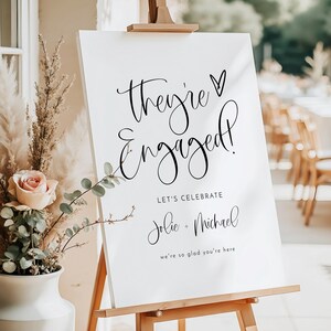 Engagement Welcome Sign Template, Printable Engagement Welcome Poster ...