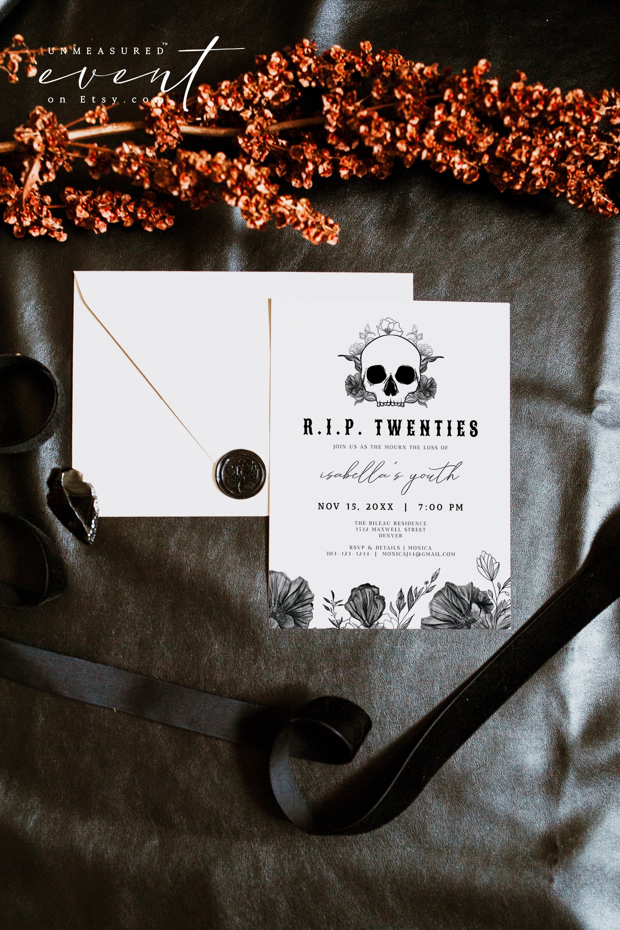 NOVA RIP Twenties Invitation Template RIP 20's Invitation - Etsy