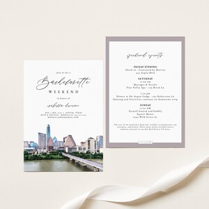 AUSTIN Bachelorette Invitation & Itinerary Template, Texas Bachelorette ...