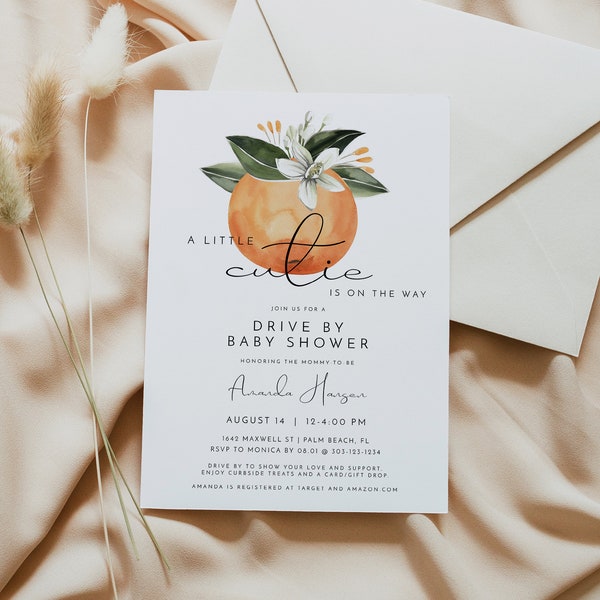 Drive by Baby Shower Invitation - Etsy