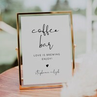 Coffee Wedding Sign - Etsy